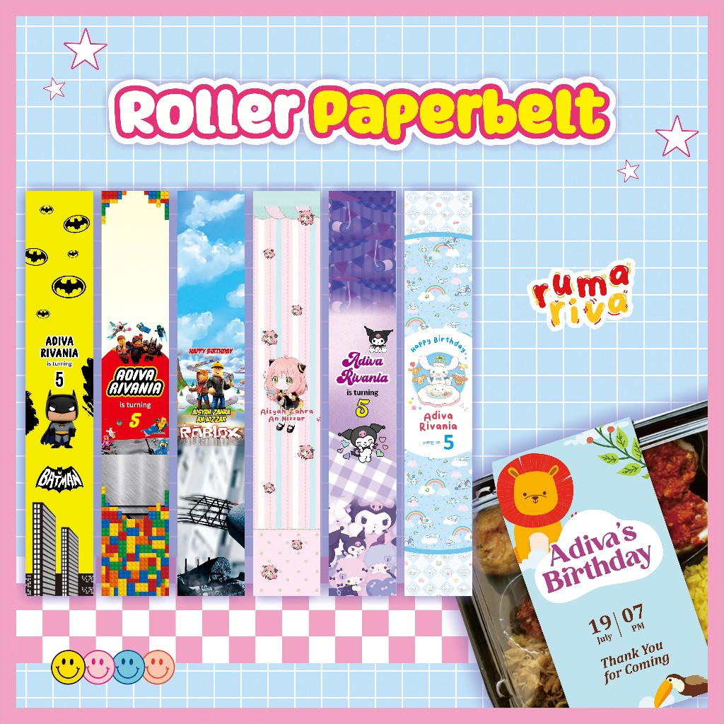 Birthday ROLLER PAPERBELT Birthday PAPER BELT BENTO Rice Box AQIQAH ...