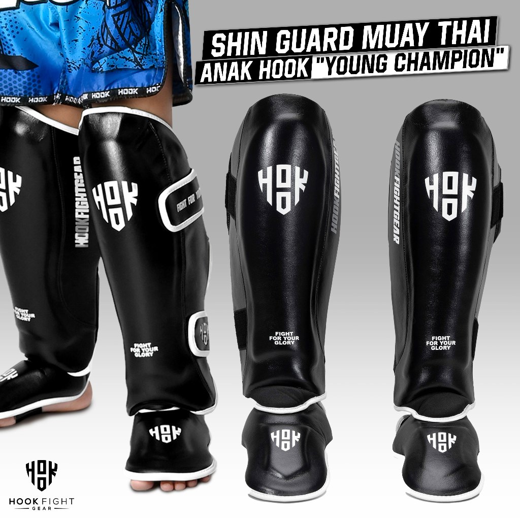 Shin Guard Muay Thai Kids Muaythai Kid Foot ProtectorHOOK Kickboxing ...