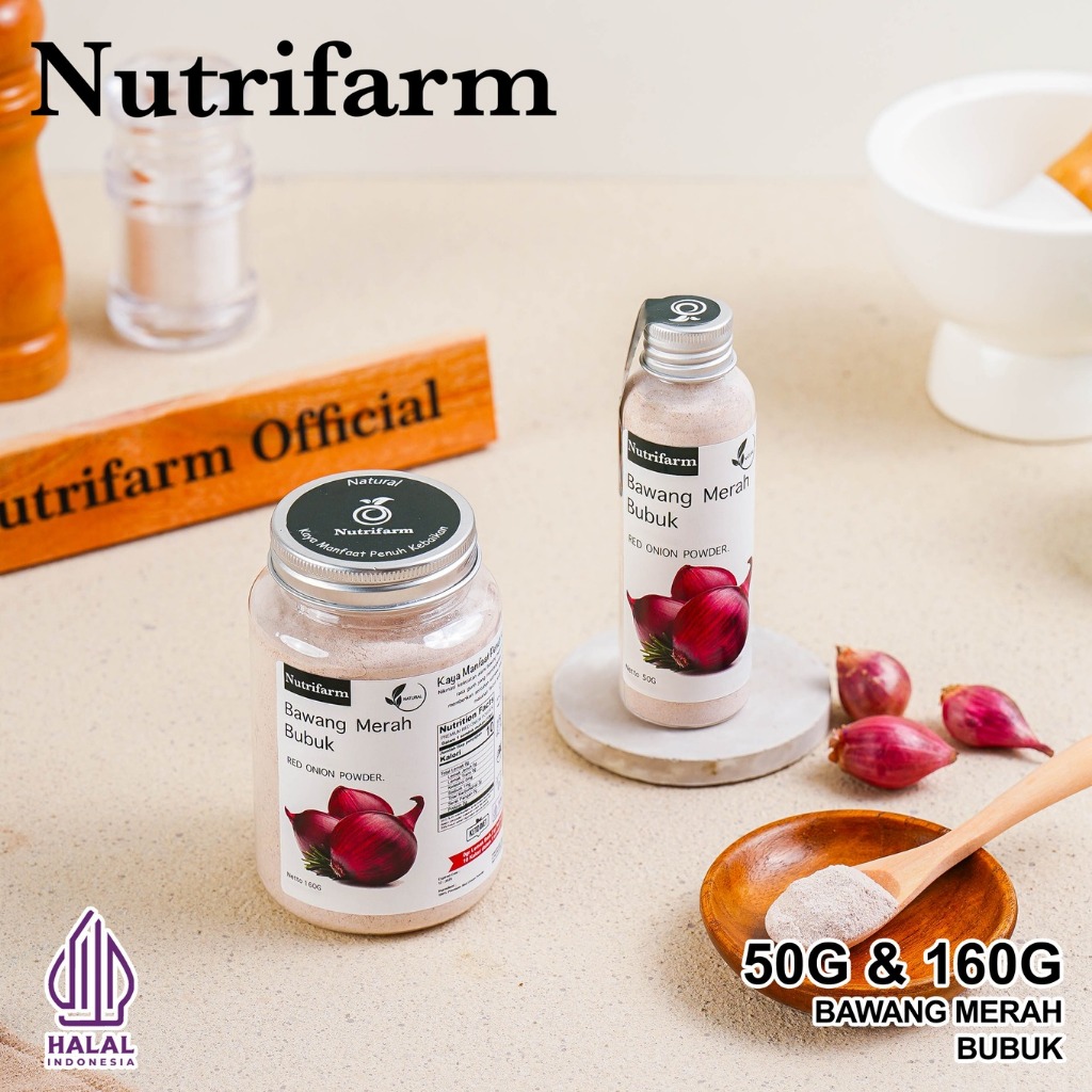 MERAH Red Onion Powder 50g 160g / Pure Halal Red Onion Powder / Red Onion Powder For Cooking ...
