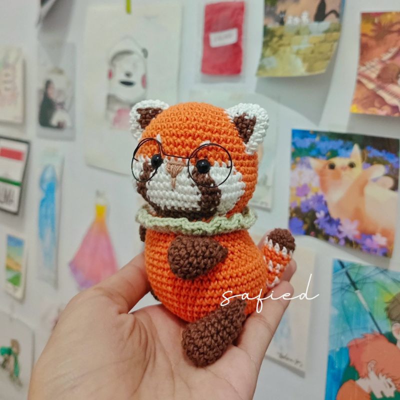 Red Panda Doll (Amigurumi) / Knitted Doll (Crochet Doll) | Shopee ...