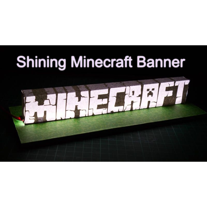 Minecraft 3D Banner papercraft pattern sheet (2PP-A2) | Shopee Philippines