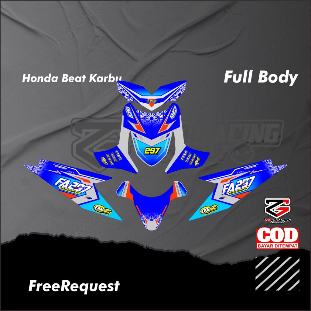 Honda Beat Karbu Full Body Decal Sticker - Full Body Beat Karbu Decal ...