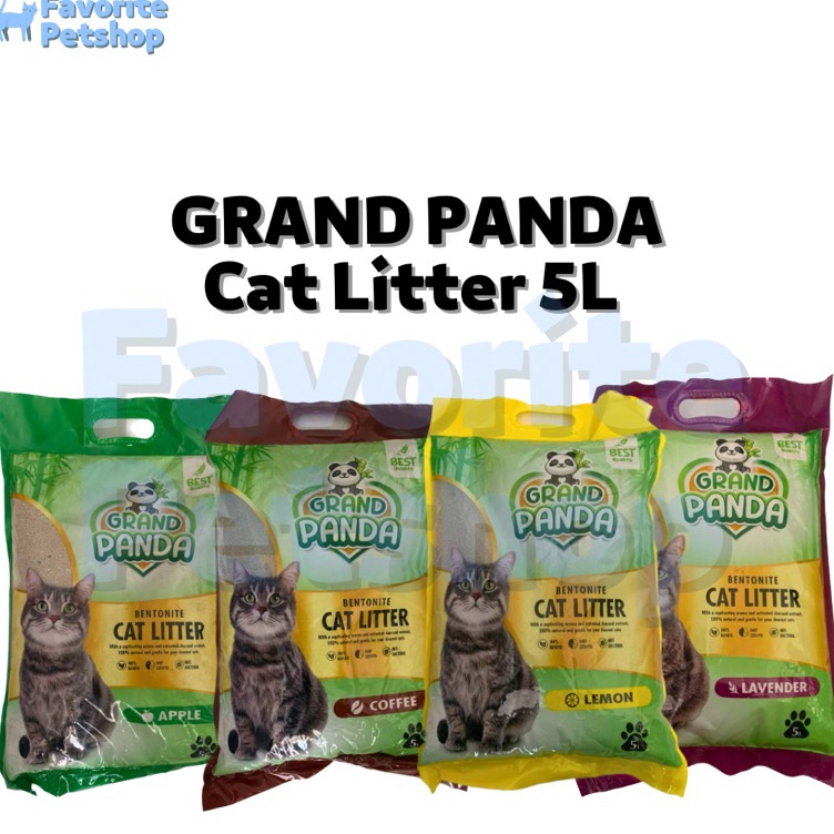 Grand PANDA Sand Clump Scented Bentonite Cat Litter 5L 5 Liter Code ...