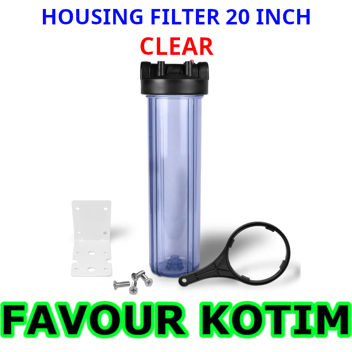 20 INCH CLEAR CLEAN CLEAR Water FILTER HOUSING 3-4 FVKOTIM DRAT ...