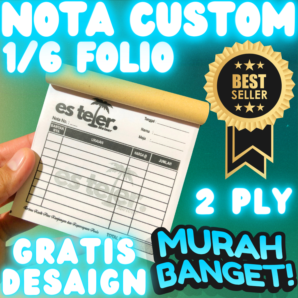 Print Custom Notes 2 Ply size 1/6 Folio Free Design and Shop Logo ...
