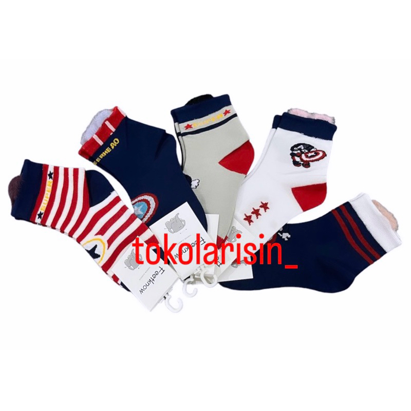 Superhero Captain America Ultraman Kindergarten Socks | Shopee Philippines