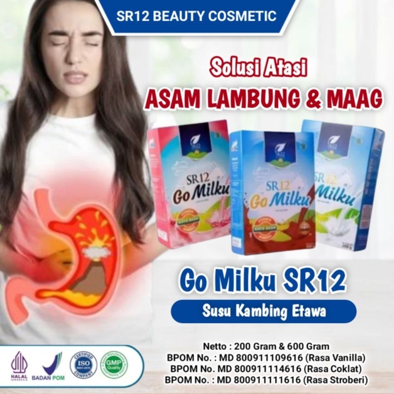Go Milku SR12 Goat Milk Etawa Premium BPOM HALAL Treat Stomach Acid ...