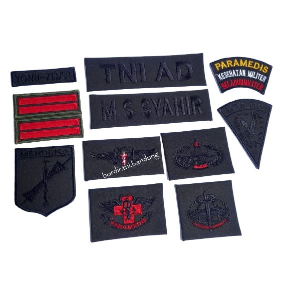 Embroidery TNI AD Nameplate PDL MIKA Embossed TNI Name | Shopee Philippines