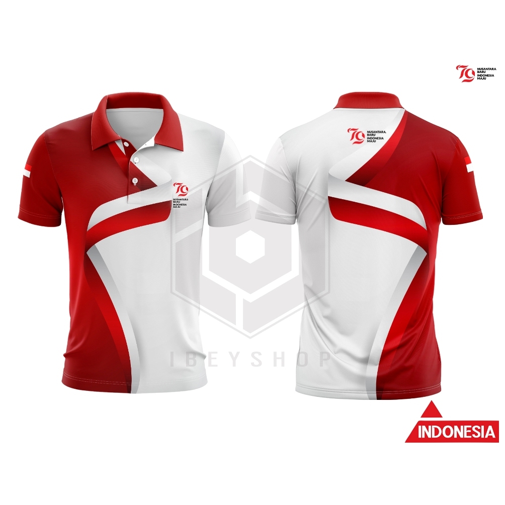 Men's Polo Shirt With Indonesian Independence Day RI 79th Anniversary ...