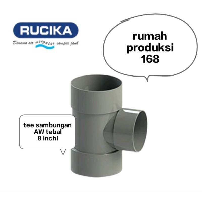 Rucika tee 8inch Type D PVC Pipe Fittings Triple Branch Connection ...