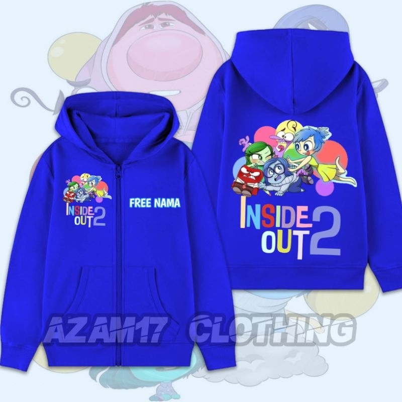 Inside Out 2 Children's Hoodie Jacket Free Name / Inside Out 2 All ...