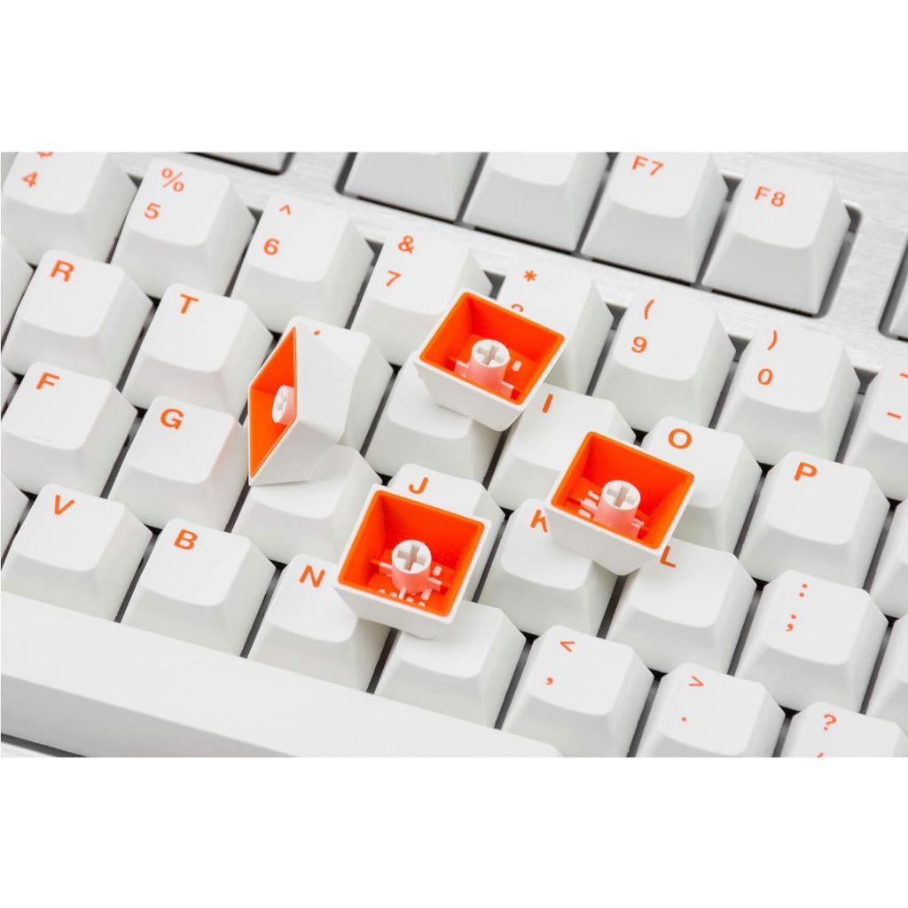 Mistel White & Orange Legends PBT Double Shot Keycaps 119 Set OEM ...