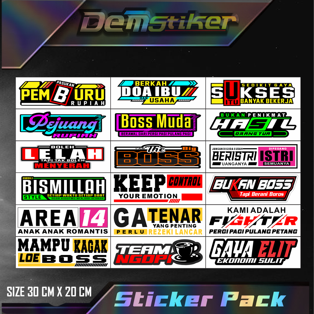 Hunter sticker pack contains 15 sticker packs with viral and cool words ...