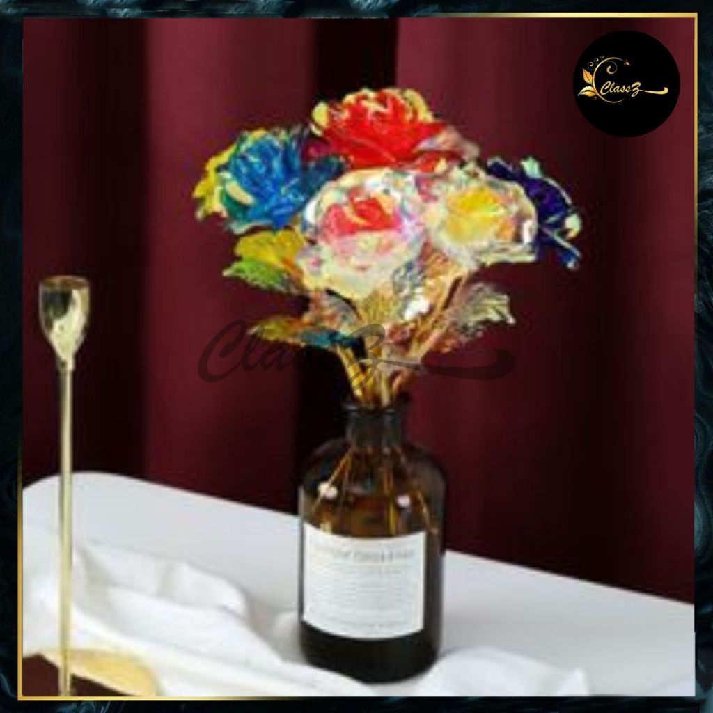 MAWAR GOLD FOIL ROSES | COLORFUL DECORATIONS | VALENTINE'S CHRISTMAS ...