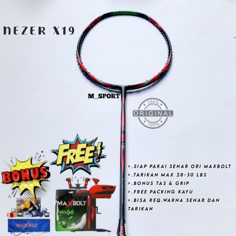 Original Maxbolt Nezer X19 Badminton Racket | Shopee Philippines