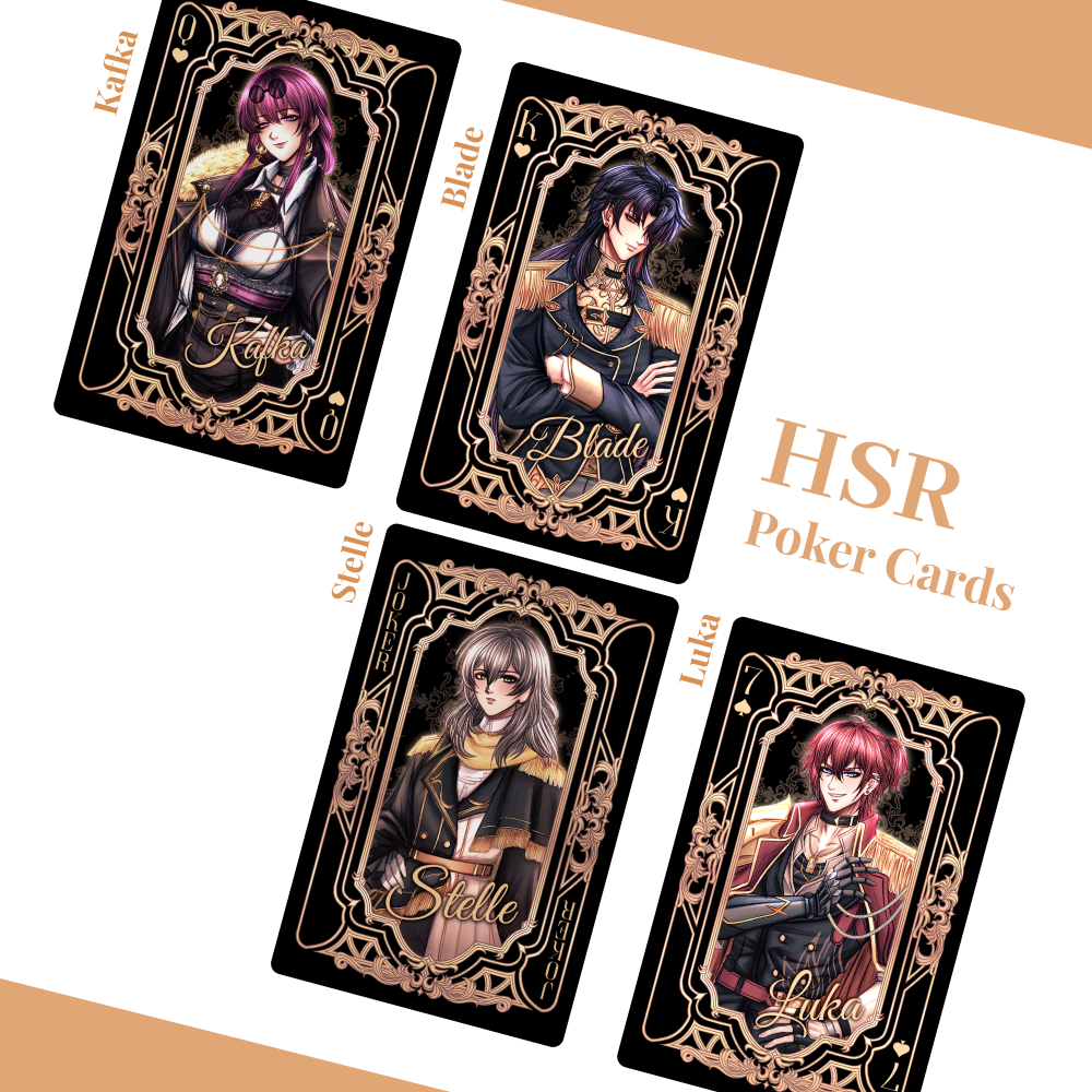 Honkai Star Rail Poker Card/Framed Card (HSR Fanmerch: Kafka, Blade ...