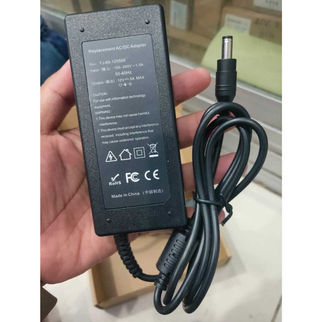 MESIN 12V 5A ADAPTOR for CCTV, LCD monitor, smart tv, sewing machine ...