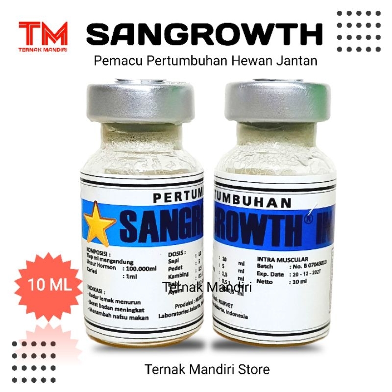 SANGROWTH 10 ML GROWTH INJECTION FOR GOAT COW Fattening Hormones ...