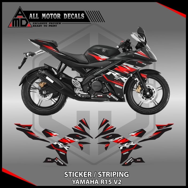 Yamaha R15 V2 Striping Custom RR Graphics / 2nd Version R15 Sticker ...
