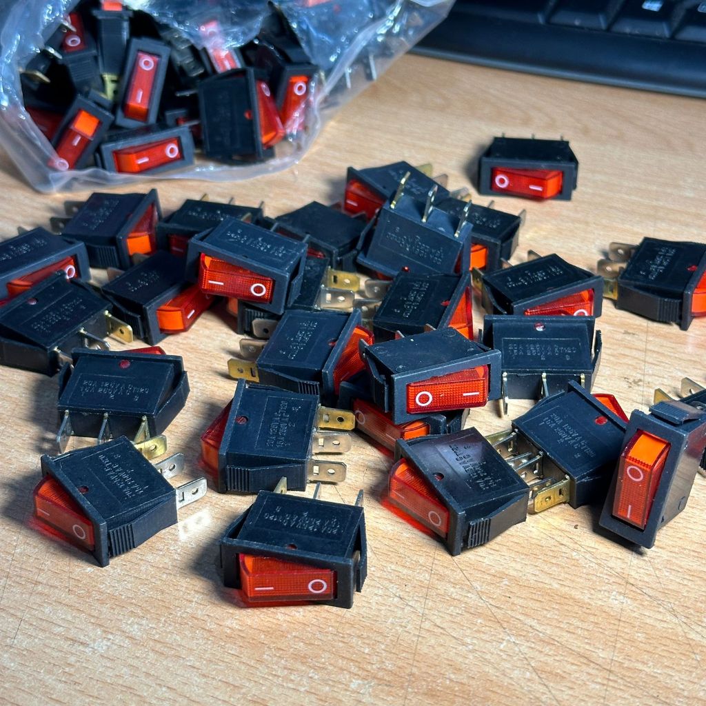 Thick 3 Pin Leg LED Flat Light Switch for Car Motorcycle DIY Best ...