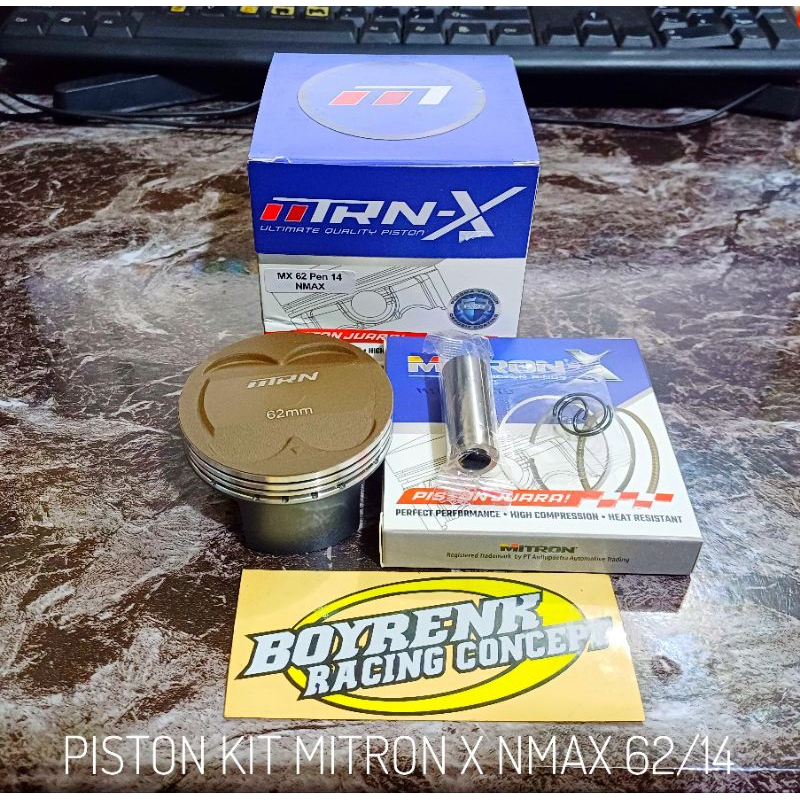 Piston KIT RACING NMAX AEROX LEXI 155 62/14 63/14 MITRON X-BOYRENK ...