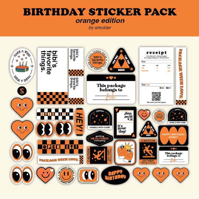 [PRE Order] BISA CUSTOM BIRTHDAY STICKER PACK BY SMOLDER | Shopee ...