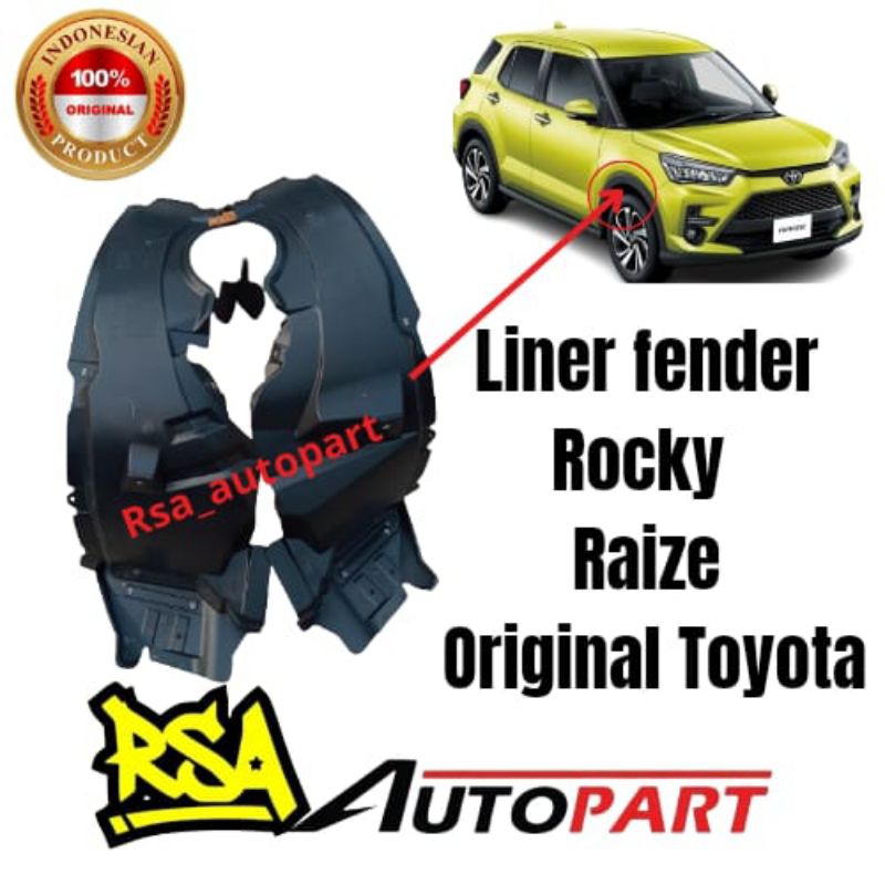ROCKY RAIZE Front fender fender liner Original Toyota | Shopee Philippines