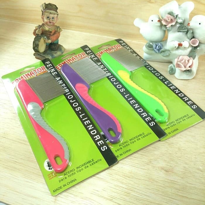 Tight Lice Puller - Plastic Handle Metal Iron Dandruff Comb | Shopee ...