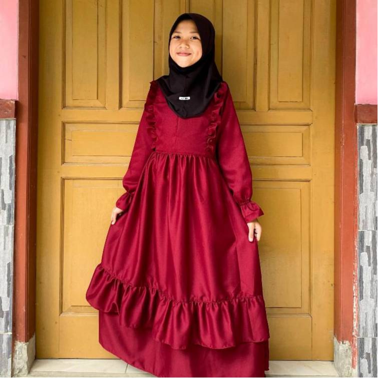 Gamis For Girls Ages 3-12 Years Latest Moscrepe Gamis Clothes Children ...