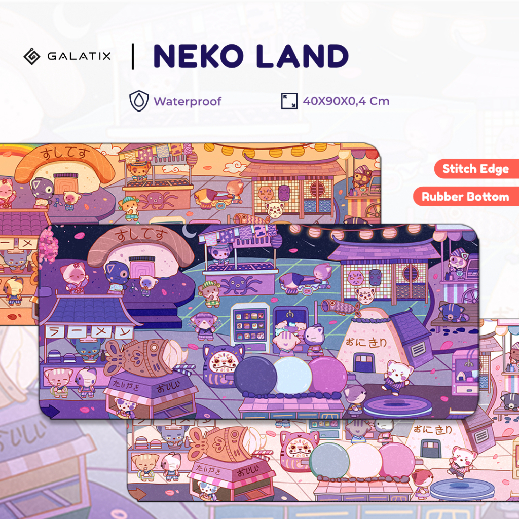 Mousepad XL XXL CATLAND BY GALATIX DESKMAT MOUSE PAD Cute Cat ...