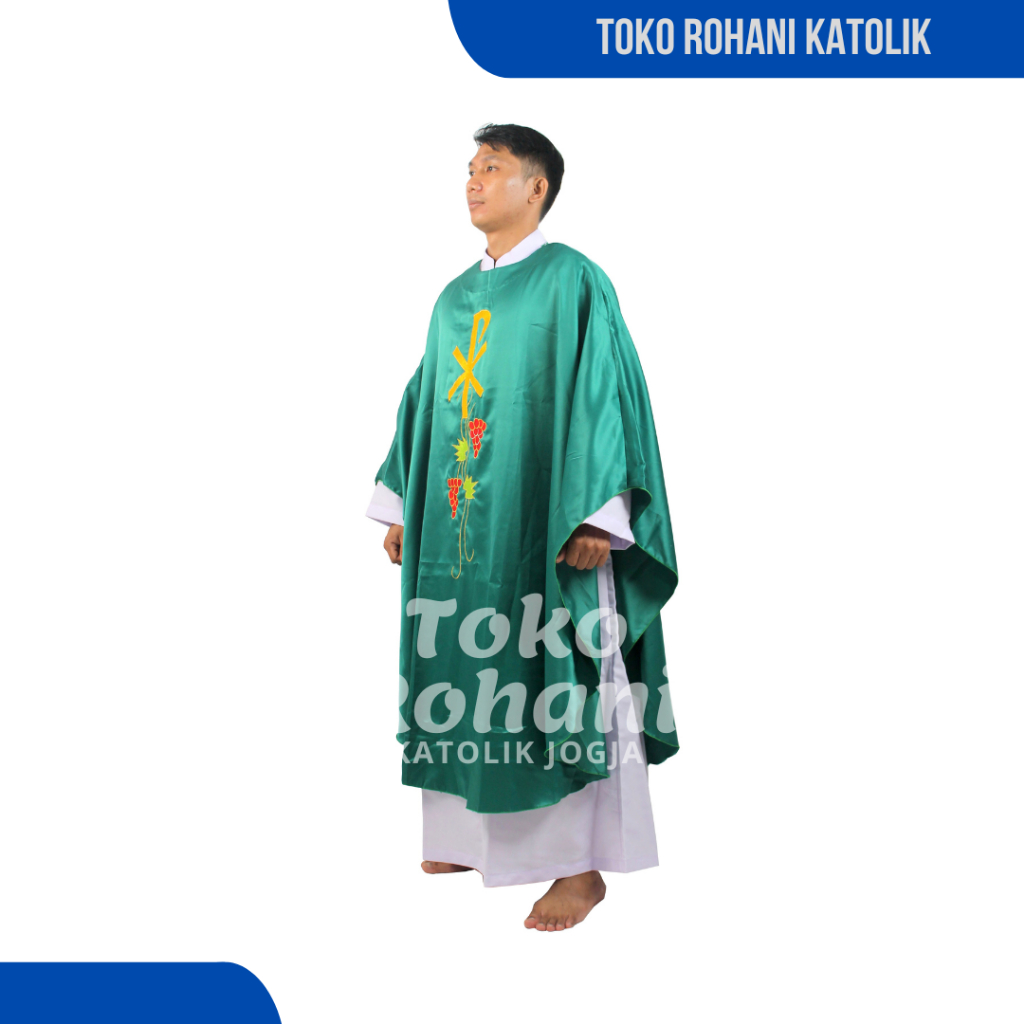 HIJAU PASTOR KASULA (GREEN) / KASULA ROMO / JUBAH ROMO CATHOLIC ...