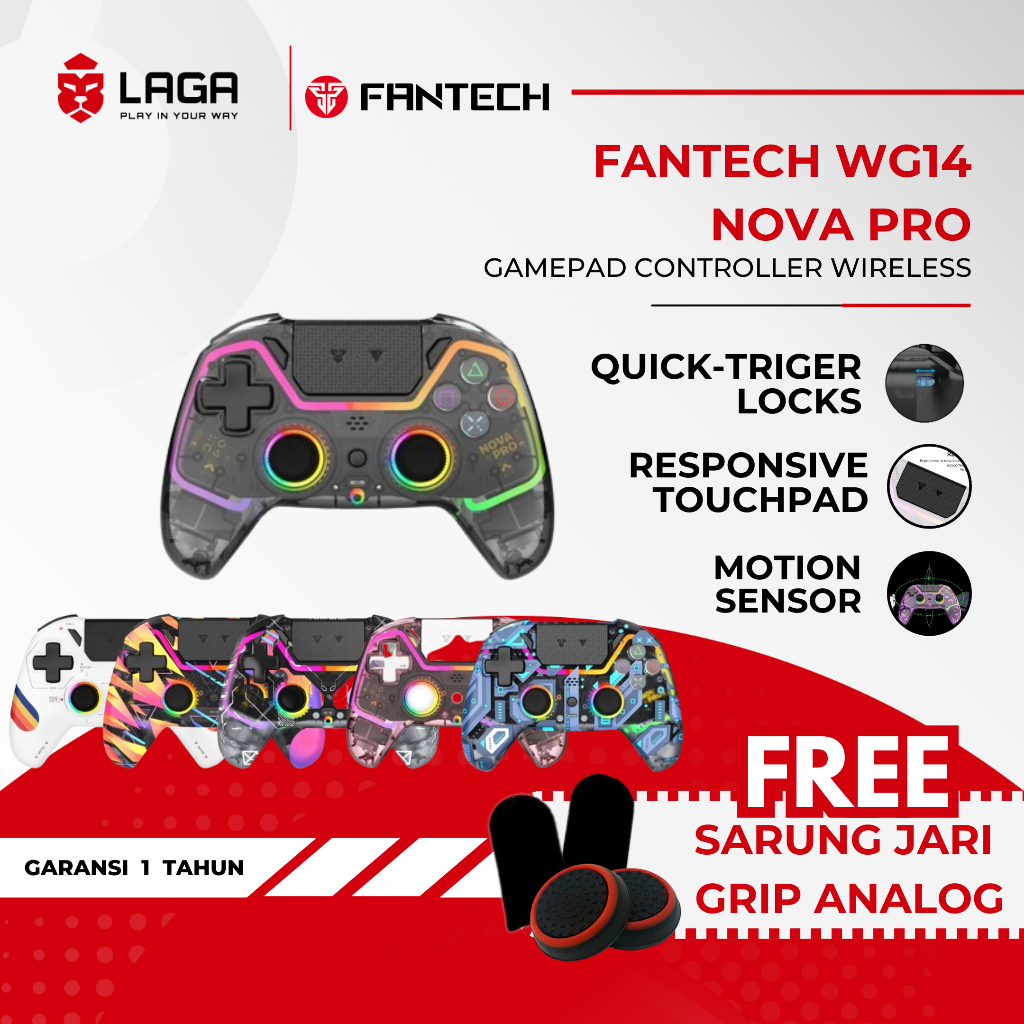 Fantech WGP14 NovaPro/Nova Pro Wireless Gamepad With Hall Effect ...
