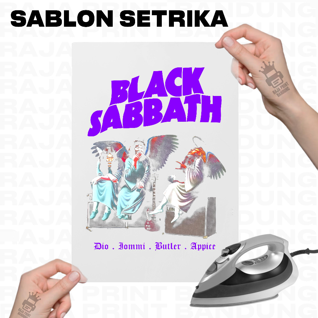 Sablon Iron Unit A4 DTF Sticker Kaos Ready To Press Ready To Iron Black ...