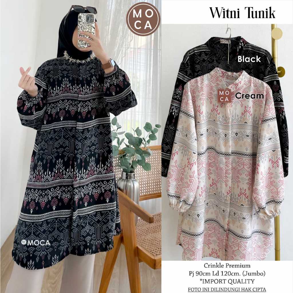 Witni Tunic Ethnic MOTIF LD 120 JUMBO BY MOCA | Shopee Philippines