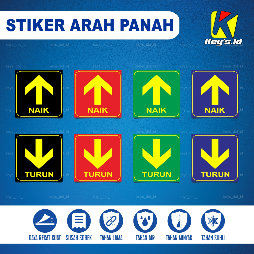 Up And Down Stickers, Arrow Direction Stickers, Up And Down Arrow ...