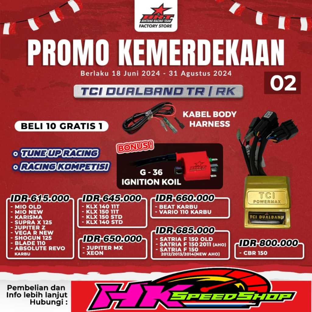 Tci BRT POWERMAX IMAX 3 SUPER DUALBAND SUPER PRO KASRISMA/SUPRA X 125 ...