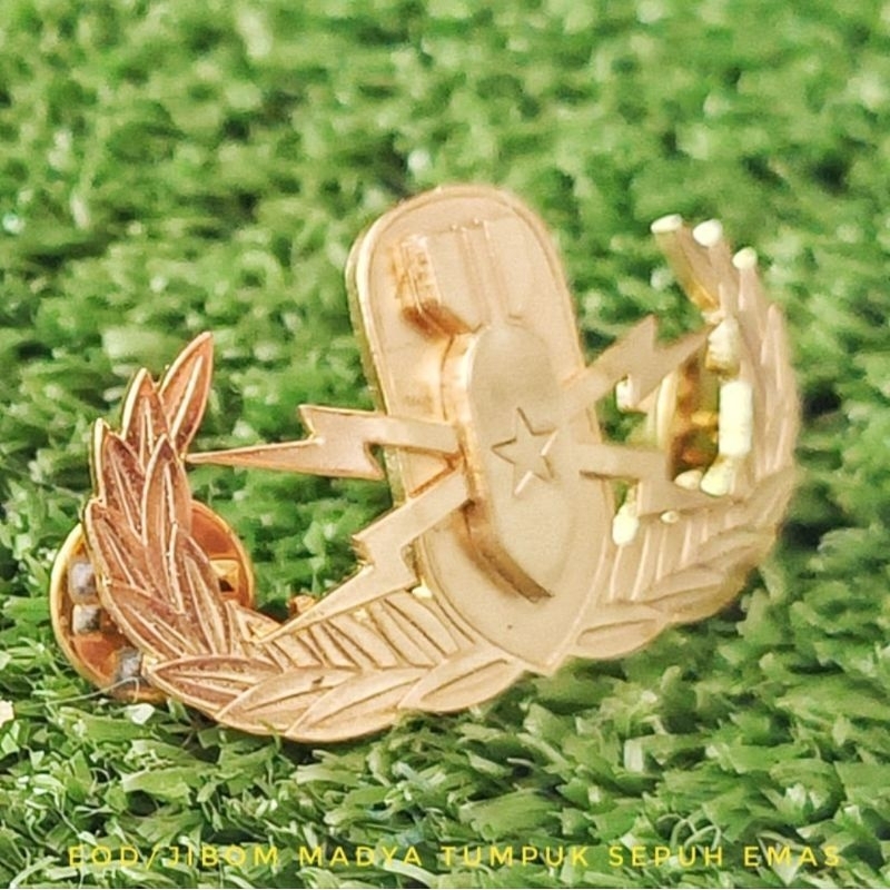 Brivet Brevet Wing EOD JIBOM 100% Brass Stacked with gold plated ...