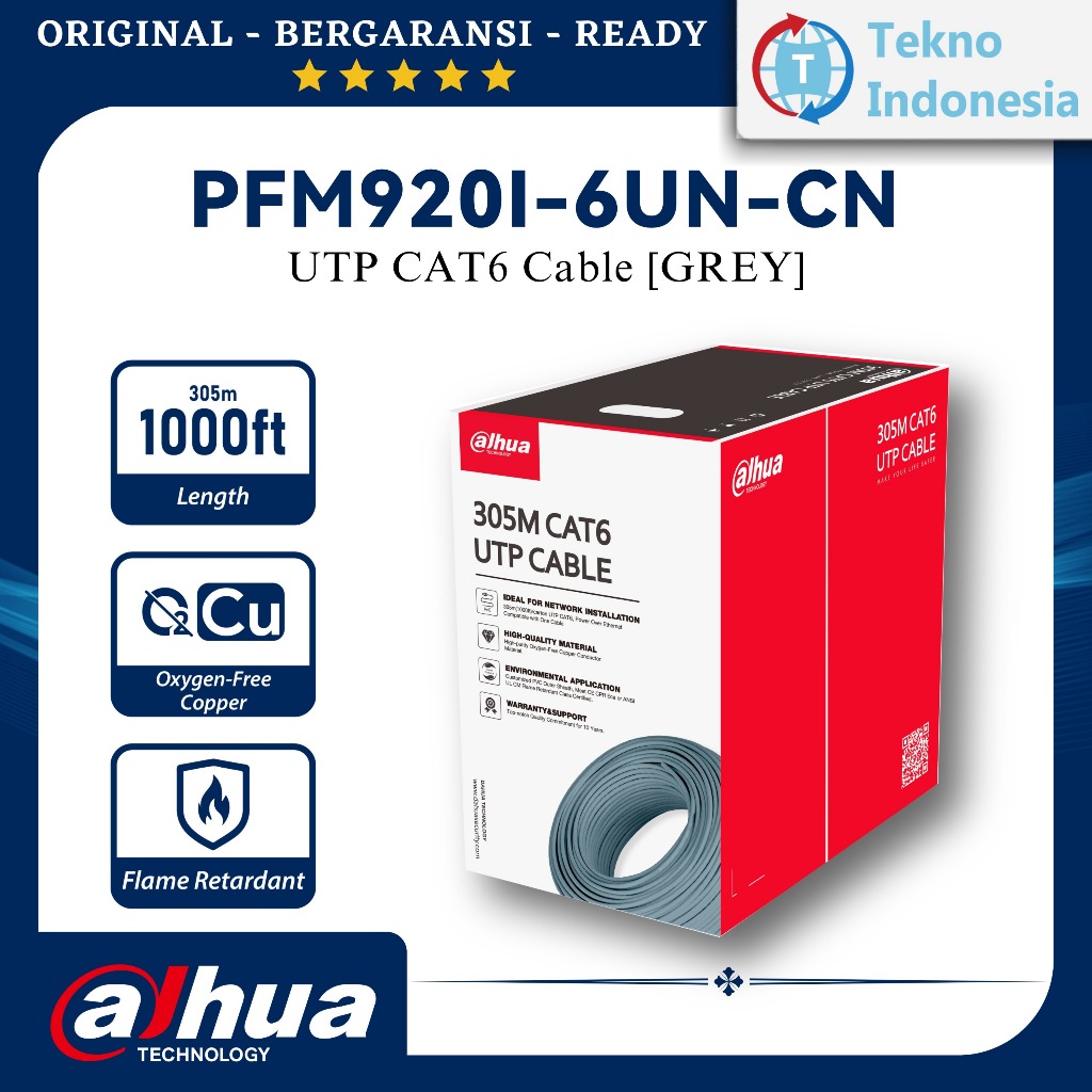Retail LAN Cable Dahua CAT6 PFM920I-6UN-C COOPER OFC UTP per meter | Shopee Philippines