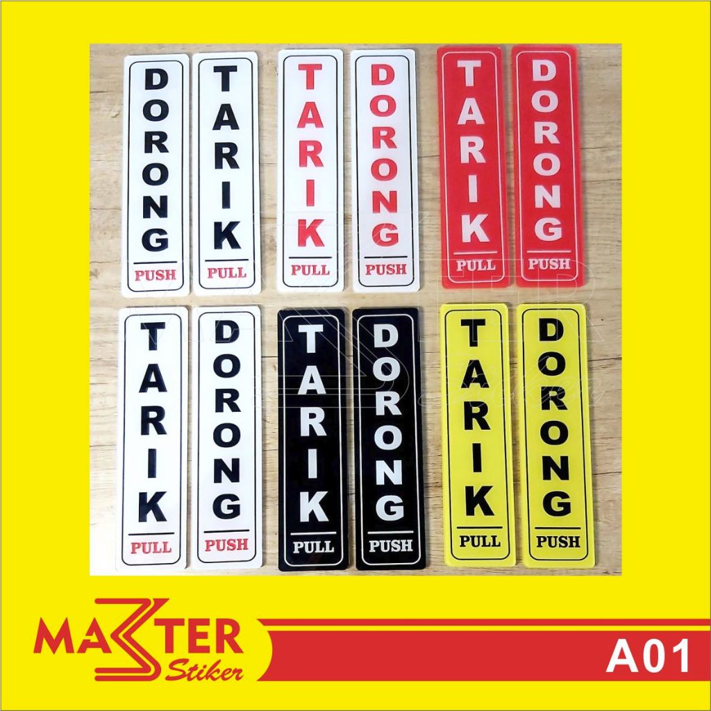 A01 - Acrylic Push Pull, Acrylic Sign, Waterproof, Fade-Resistant, and ...