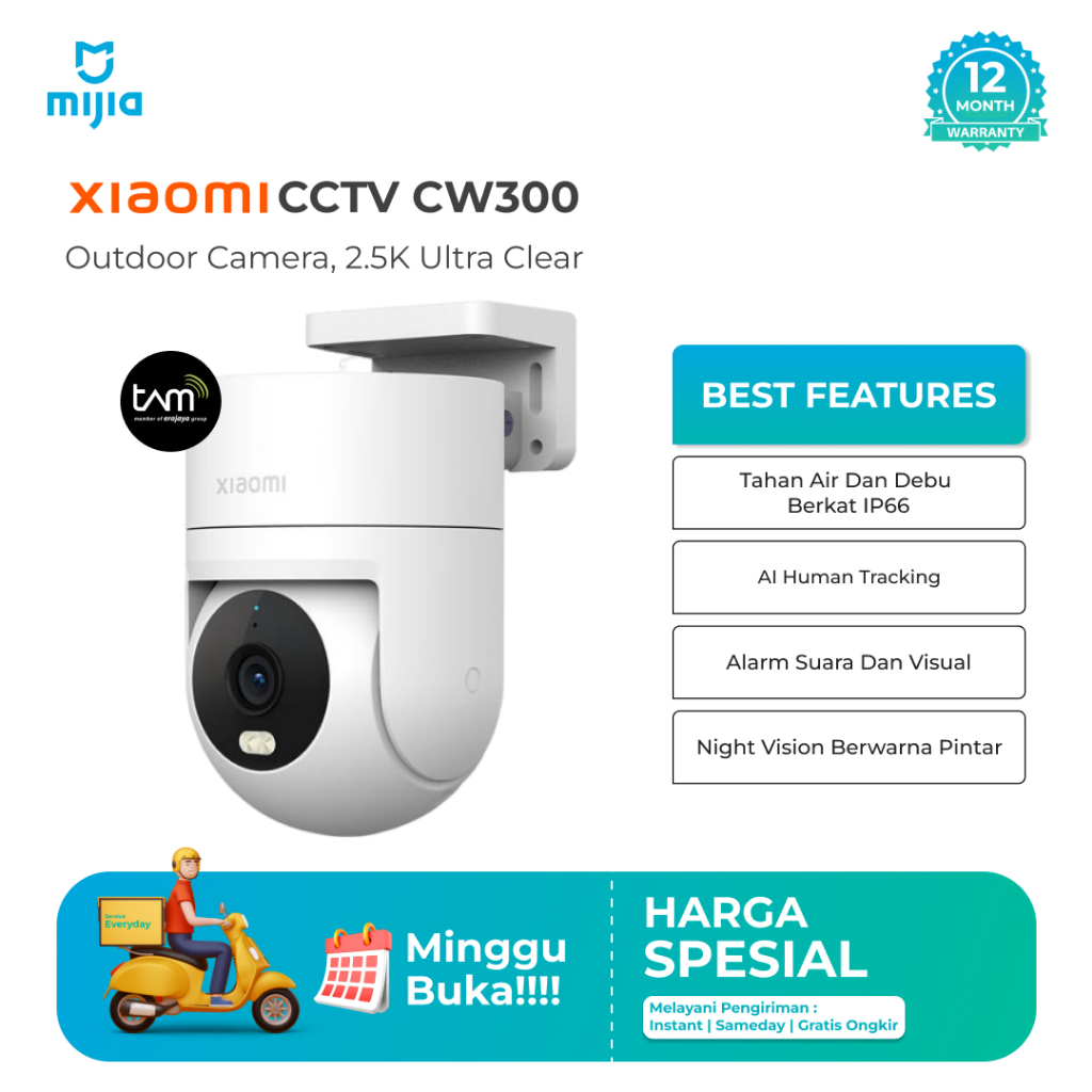 Xiaomi Outdoor Camera CW300 2.5K CCTV Outdoor WiFi IP66 Official ...