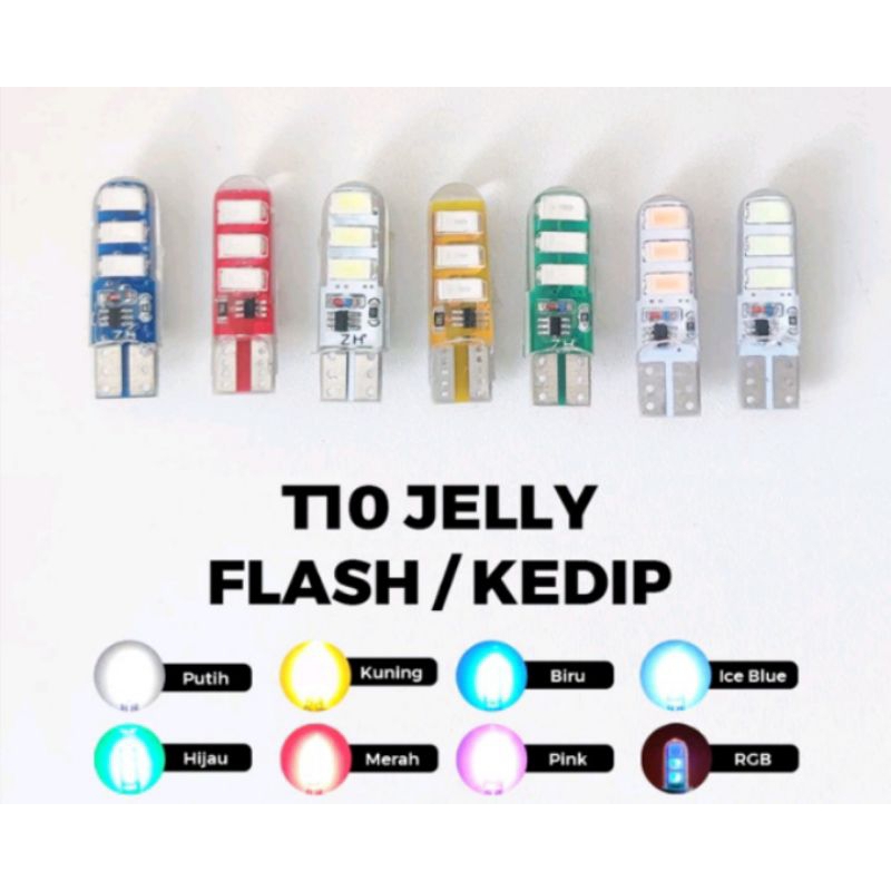 MATA T10 jelly 6-eyes Car Motorcycle led Light Flickering Automatic ...
