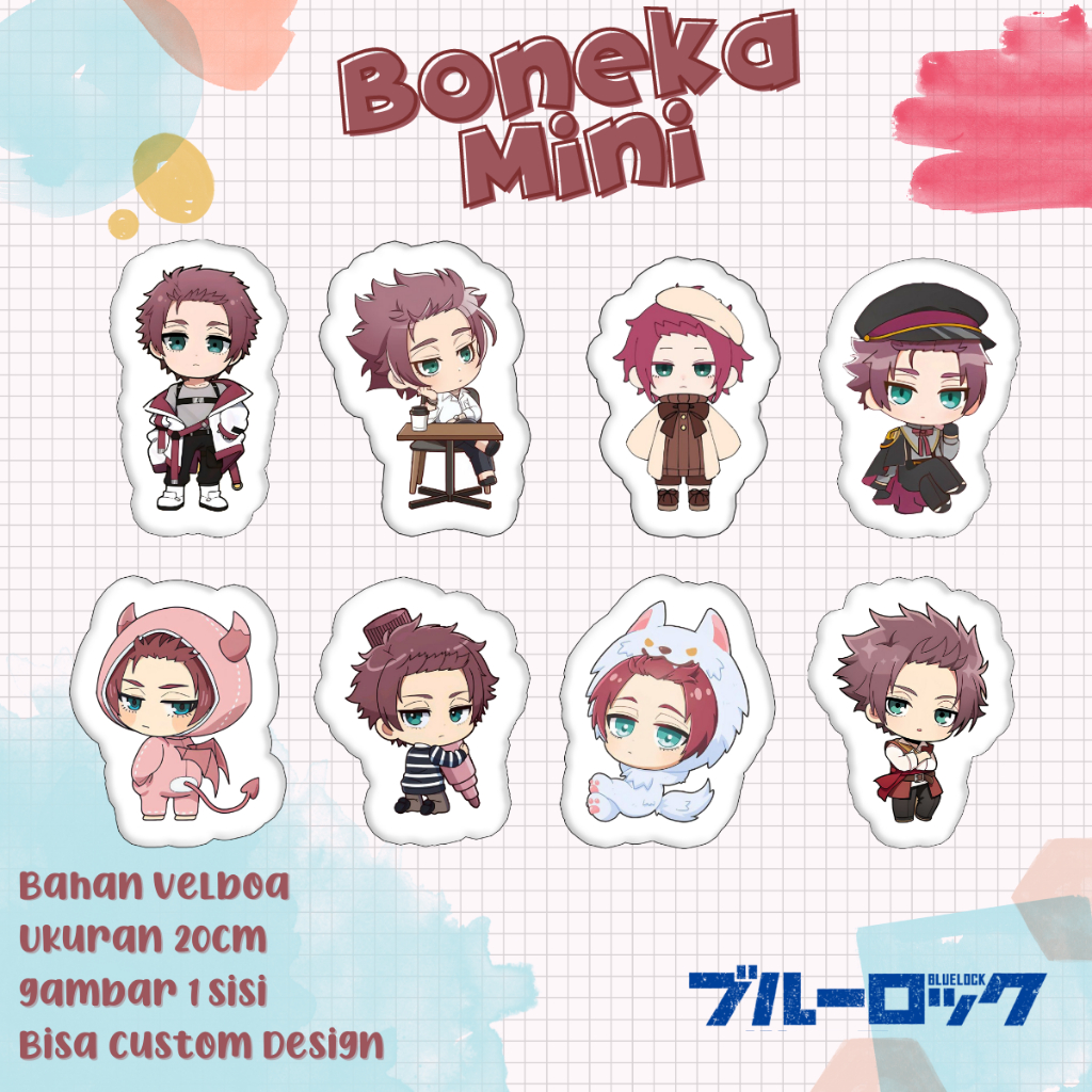 Sae itoshi mini blue lock plushie doll / can be customized | Shopee ...