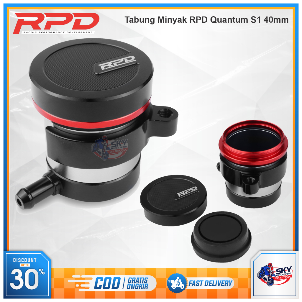 Brake Fluid Tank RPD Brake Fluid Tank Quantum 40mm All Motor Universal ...