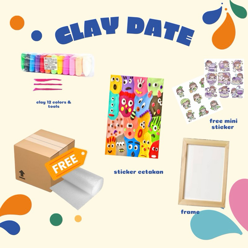 Diy CLAY DATE | Ide DATE CLAY | Frame CLAY KIT 1 SET | Clay IN FRAME ...