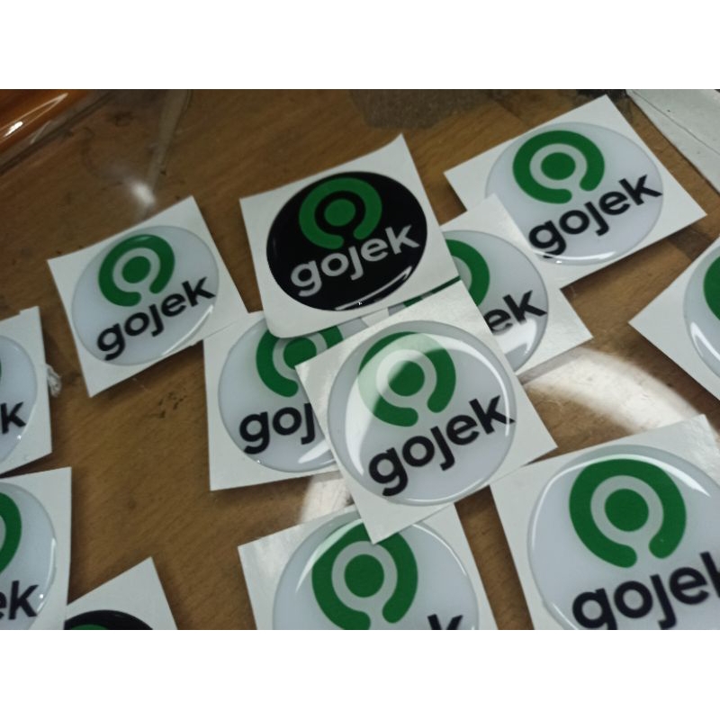 Gojek Embossed Sticker Emblem, Flexible 3D Resin Sticker | Shopee ...
