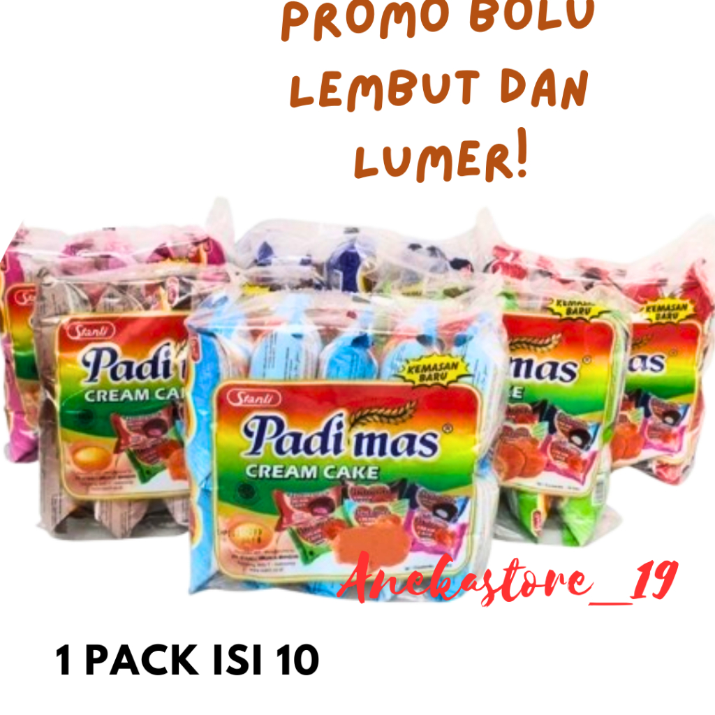 Bolu Padi Mas Cream Cake Soft Sponge Cake Contains 10 Packs PANDAN ...