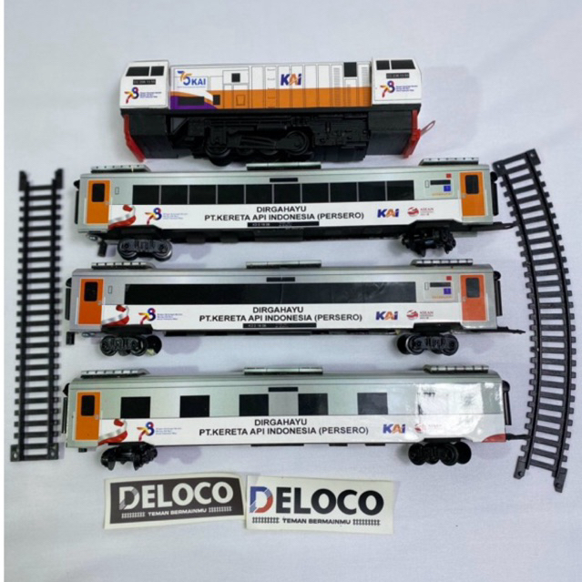 Indonesian Railway Toy Series Package, cc206 hut KAI 78 Locomotive, 2 ...