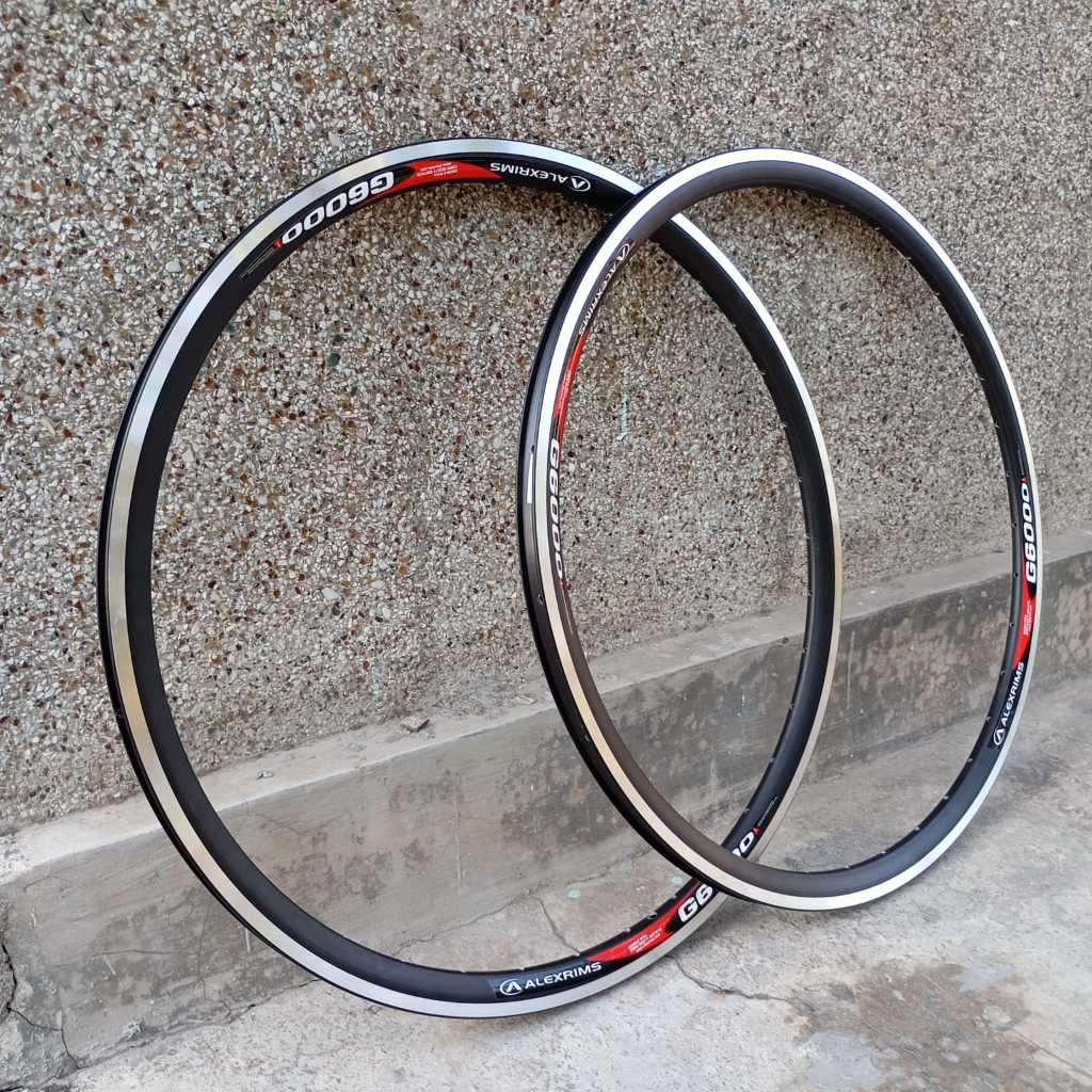 HITAM Rims 700c ALEXRIMS G6000 36 Hole Double Wall Black Taiwan New ...