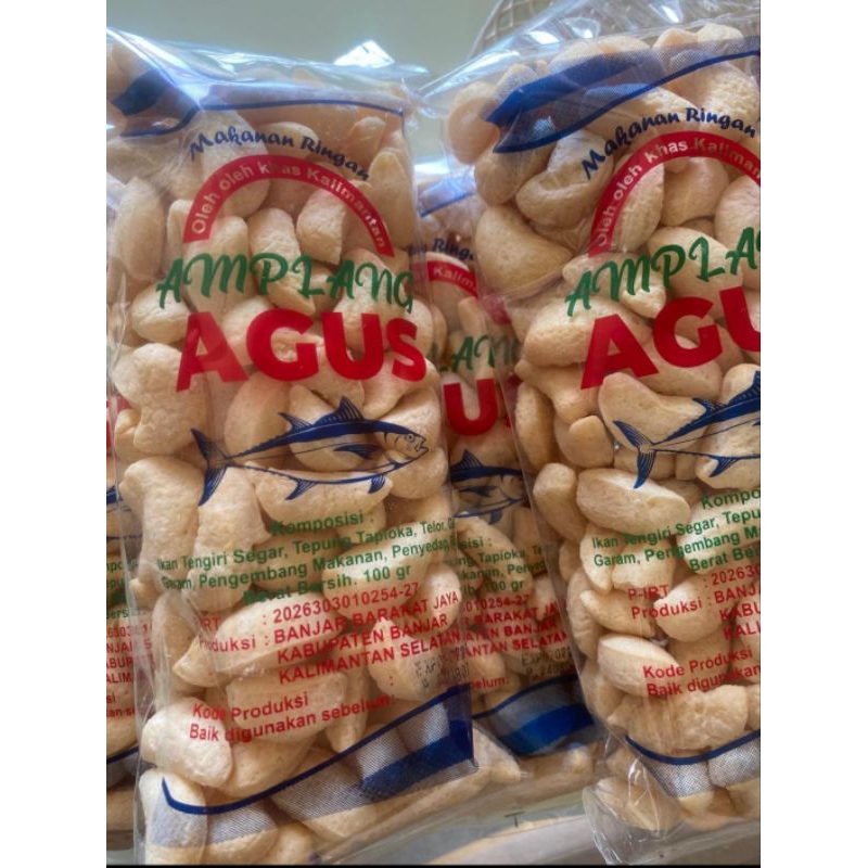 Tiger Kuku Crackers Agus Kalimantan Amplang Mackerel Fish Crackers ...