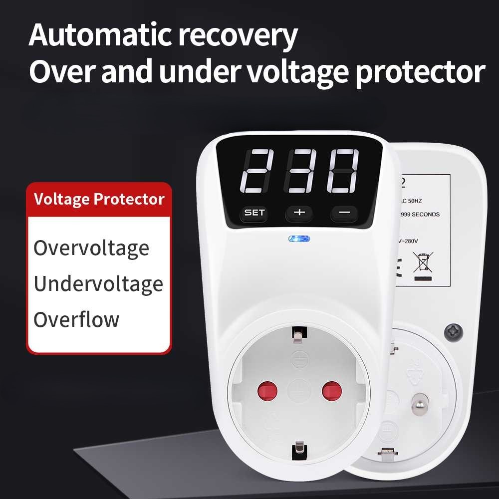 LAYAR Safety Socket Voltage Protector 220V 16A with voltmeter indicator ...